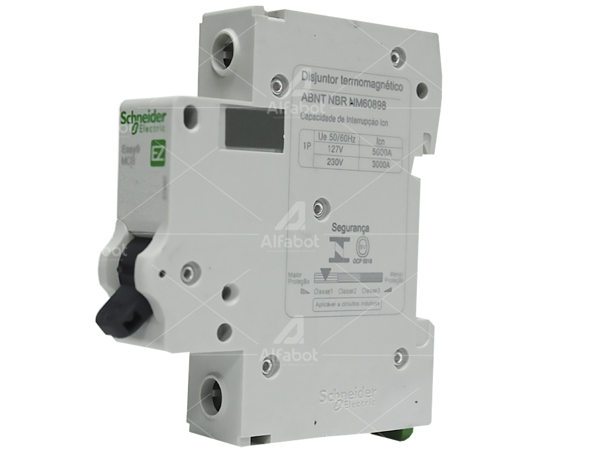 Disjuntor EZ9F33106 1P 6A Curva C - 3kA