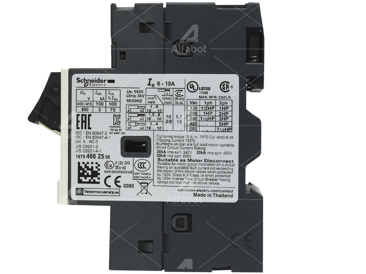 Disjuntor-Motor GV2ME14 6-10A