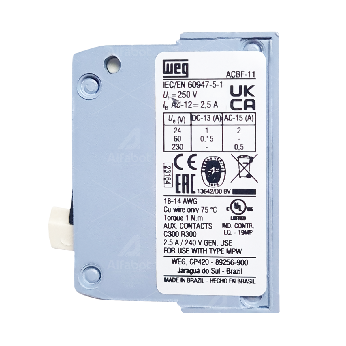 Bloco de Contato Frontal ACBF-11 1NA+1NF